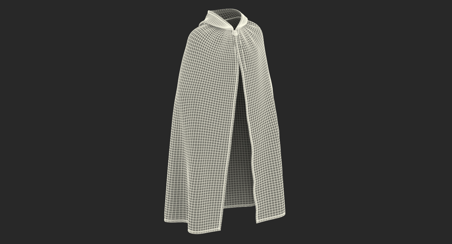Medieval hooded cloak 3D model - TurboSquid 1396136