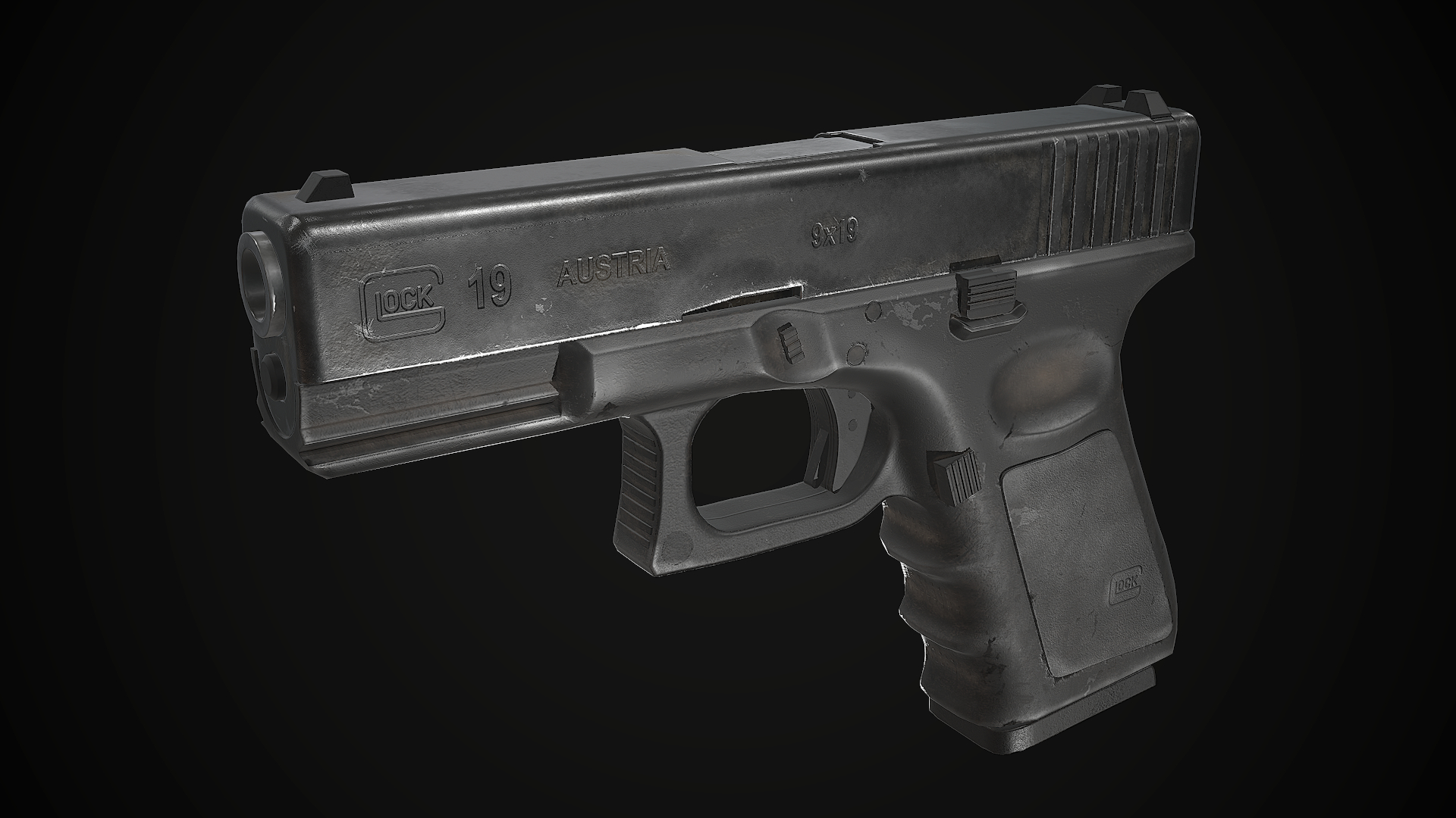 Glock 19 (Triple A) HQ Texturas Modelo 3D - TurboSquid 1395977