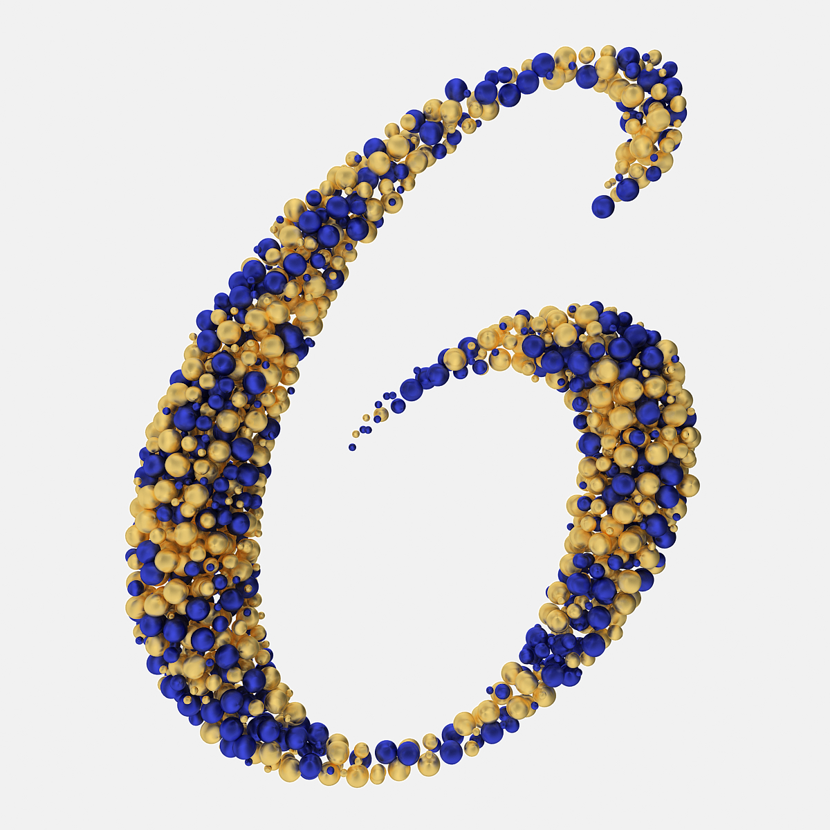 Calligraphic digit 6 number model - TurboSquid 1396162