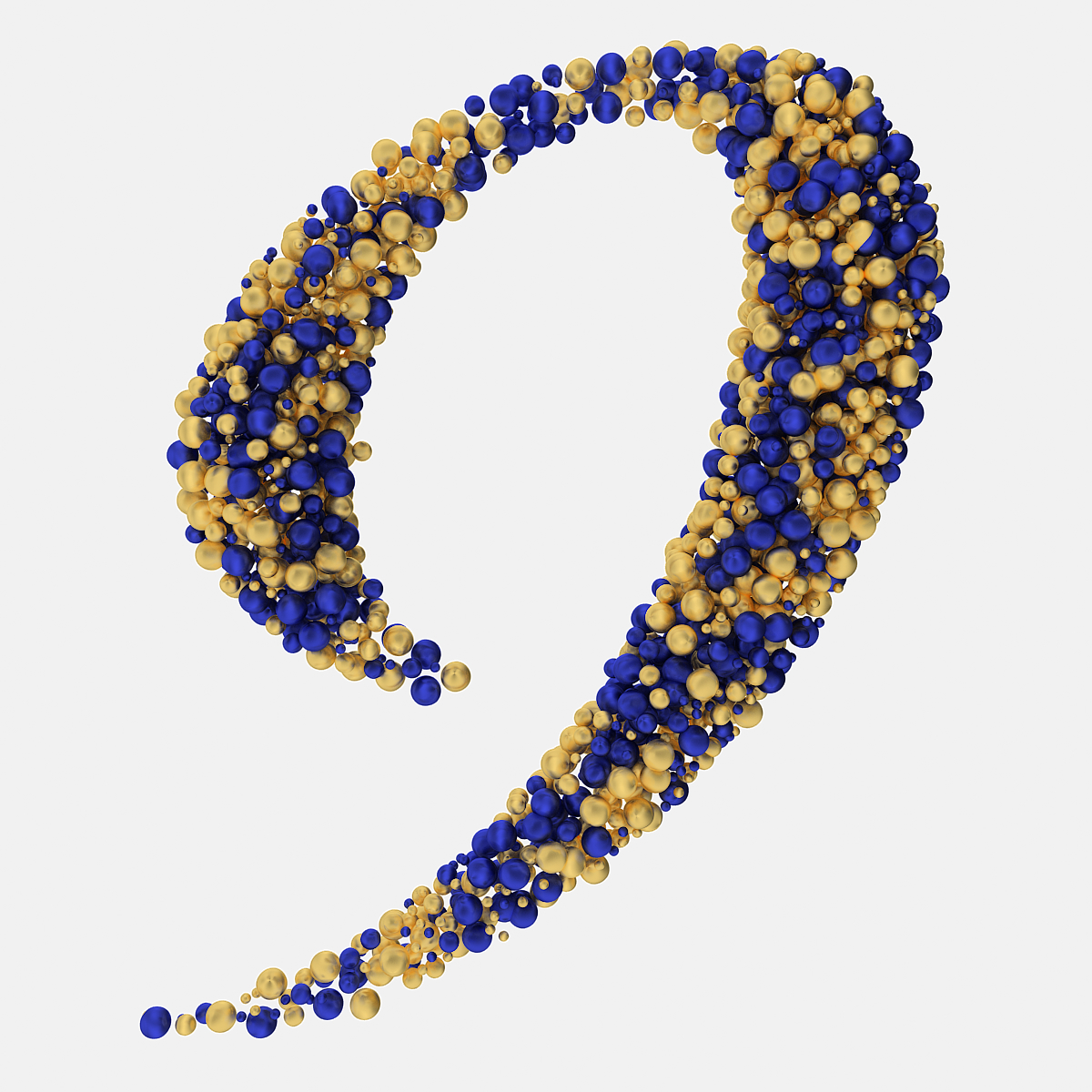 Calligraphic digit 9 number 3D - TurboSquid 1396168