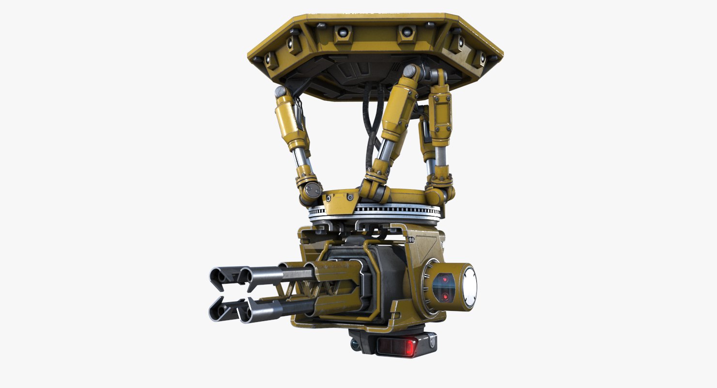 Sci-fi turret pbr 3D - TurboSquid 1396328