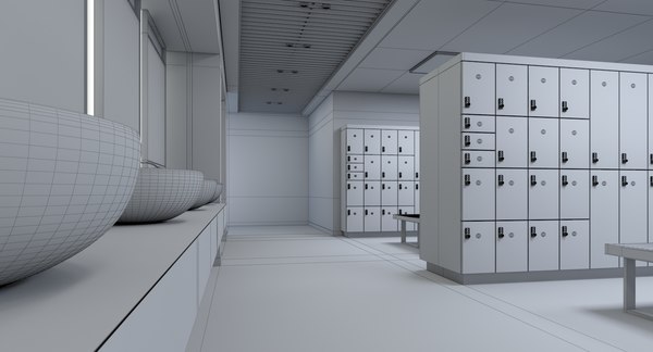 Locker room 3D model - TurboSquid 1396324