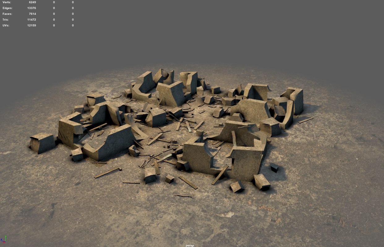 3D destroyed unity realtime model - TurboSquid 1396353