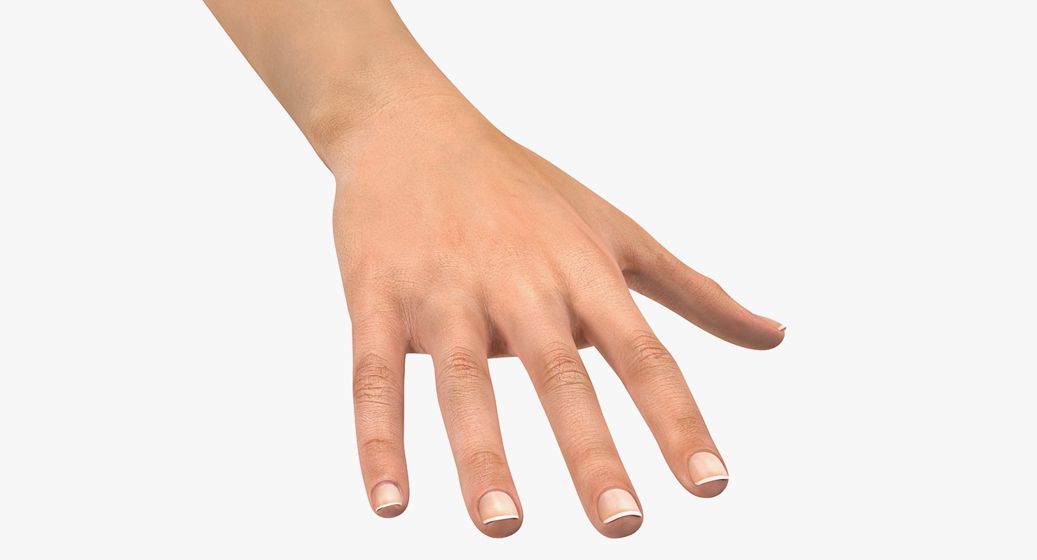 3D female arm short nails model - TurboSquid 1396502