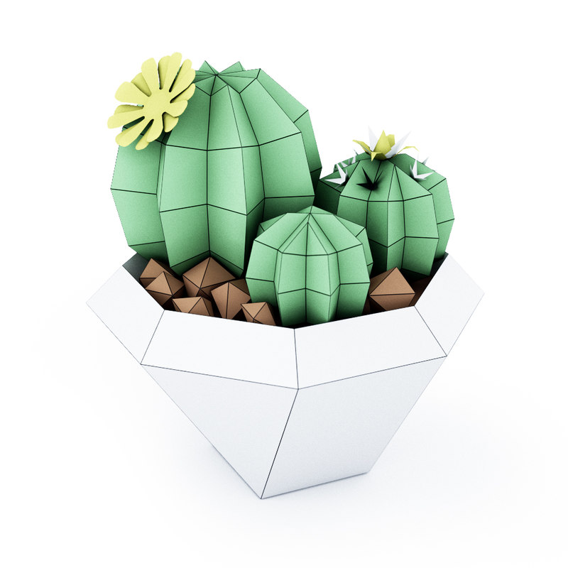 3D cactus stl wrl - TurboSquid 1396633