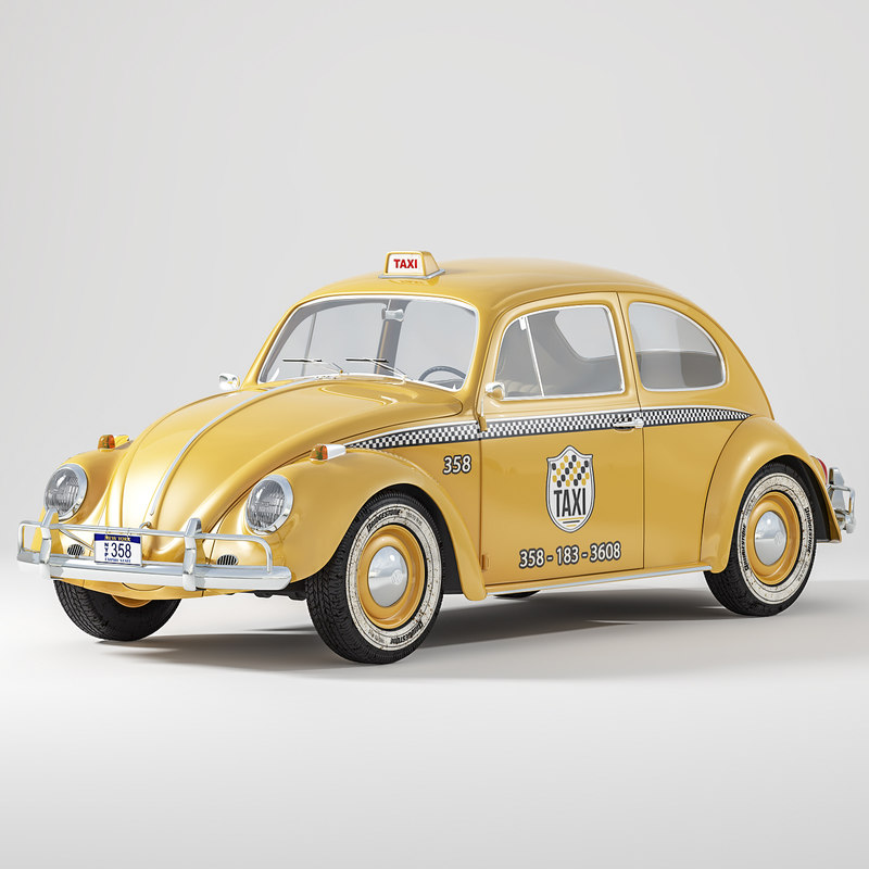 Volkswagen beetle taxi model - TurboSquid 1396645