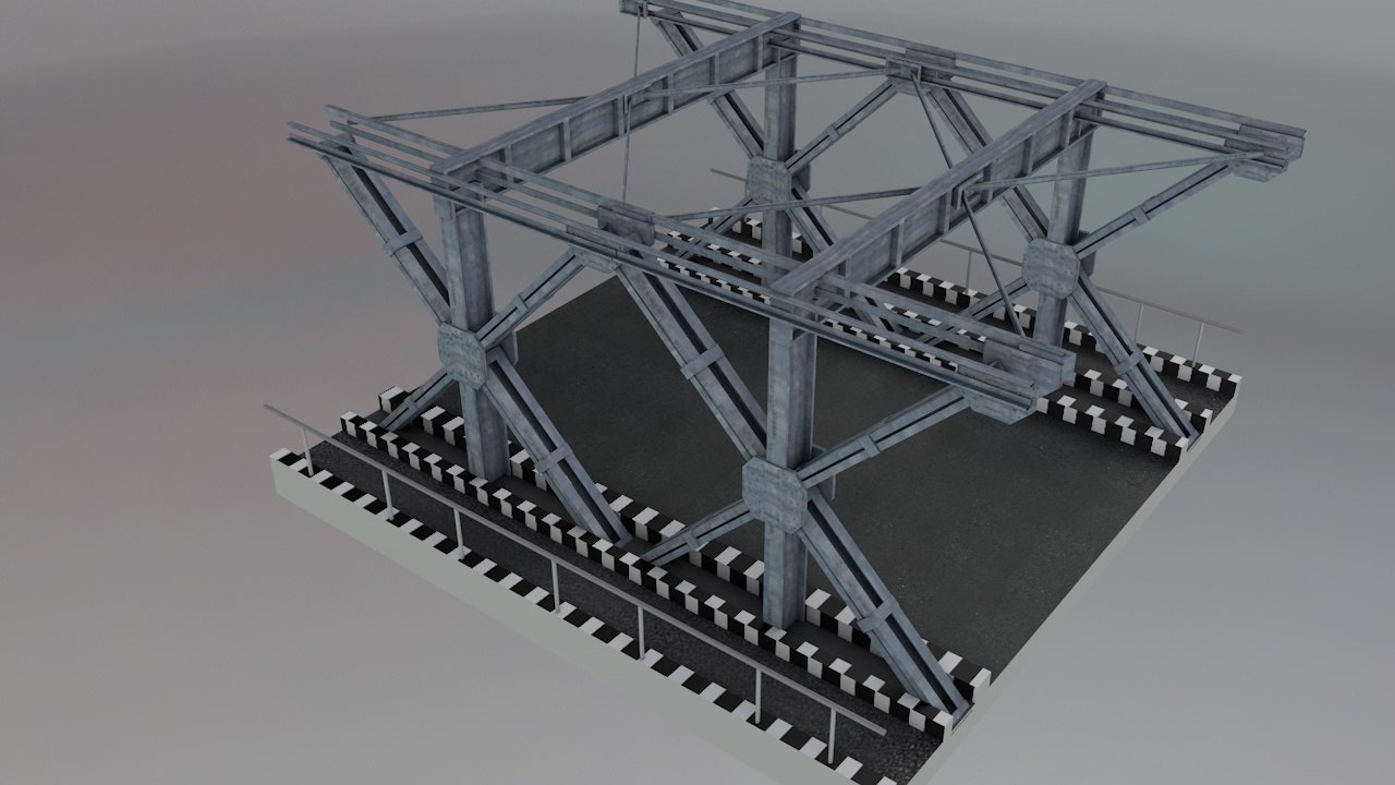 Free steel construction bridges 3D model - TurboSquid 1396630