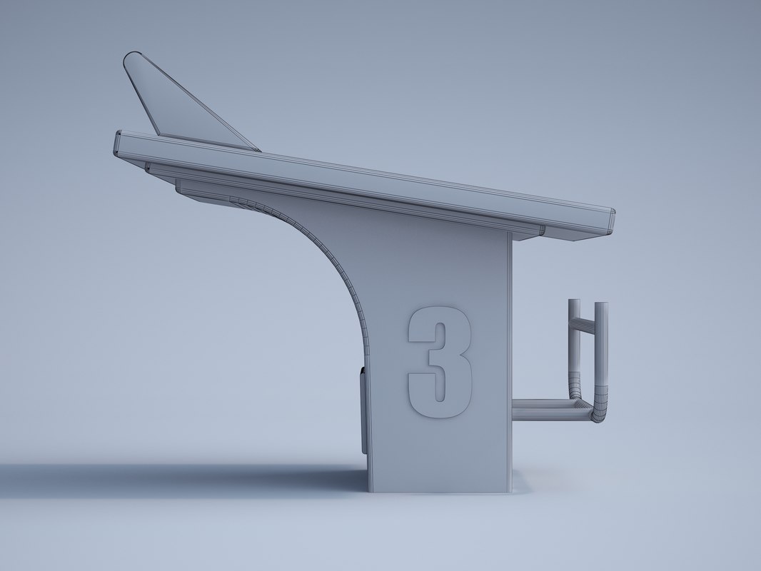 3D swimming pool starting block model - TurboSquid 1396944