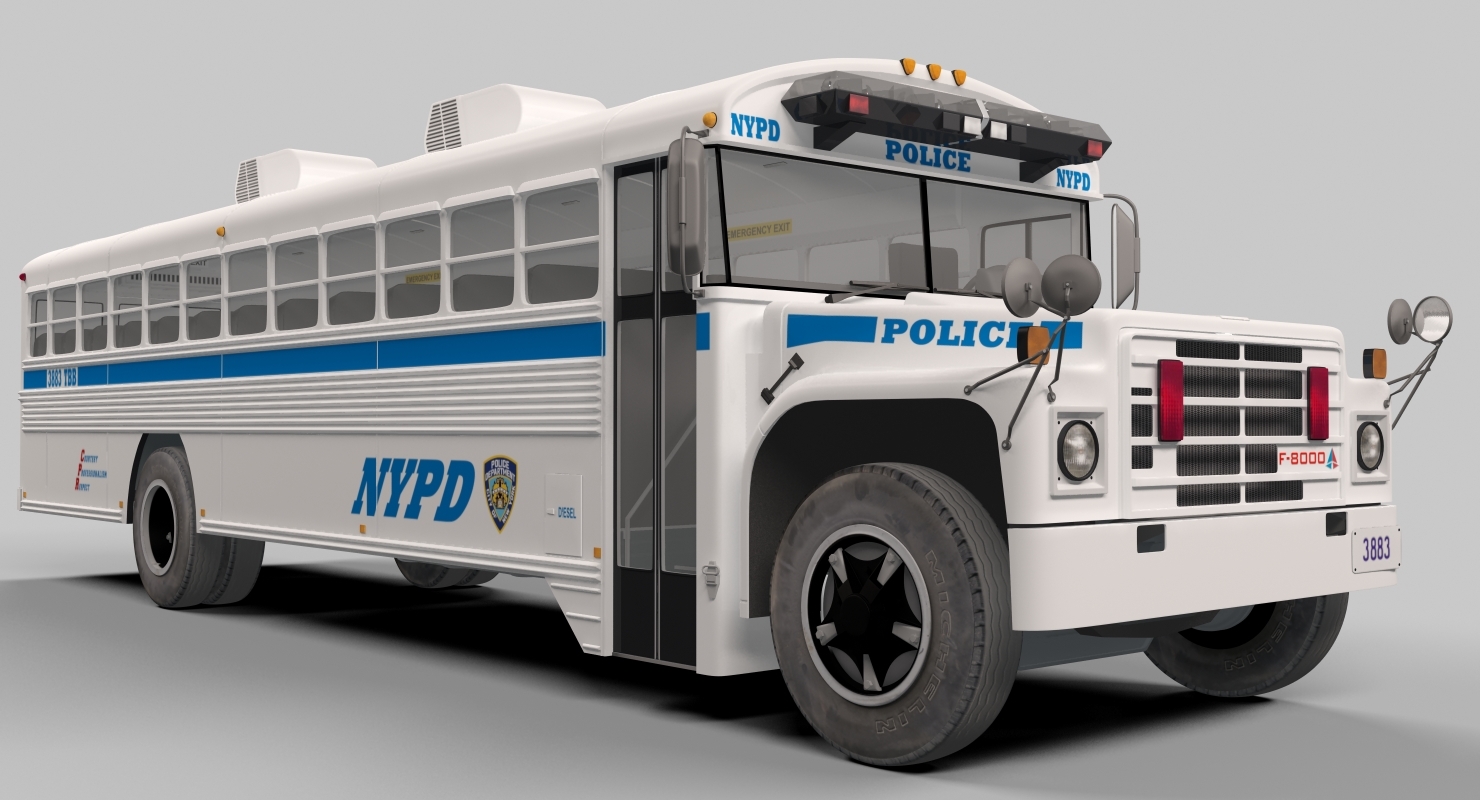 New york nypd bus 3D model - TurboSquid 1384955