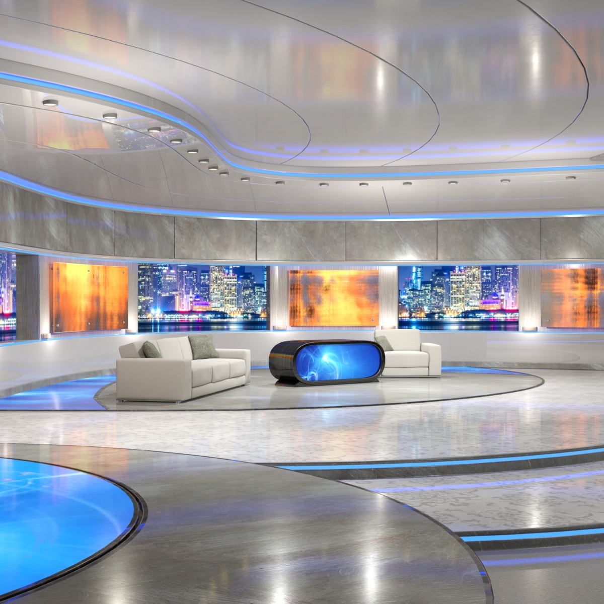 Tv Studio Background Talkshow Virtual Studio Set In 2020 Virtual Images