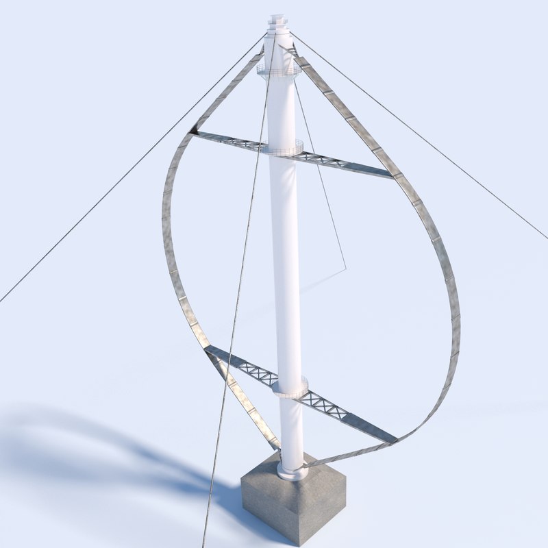 Vertical axis wind turbine 3D model - TurboSquid 1397327