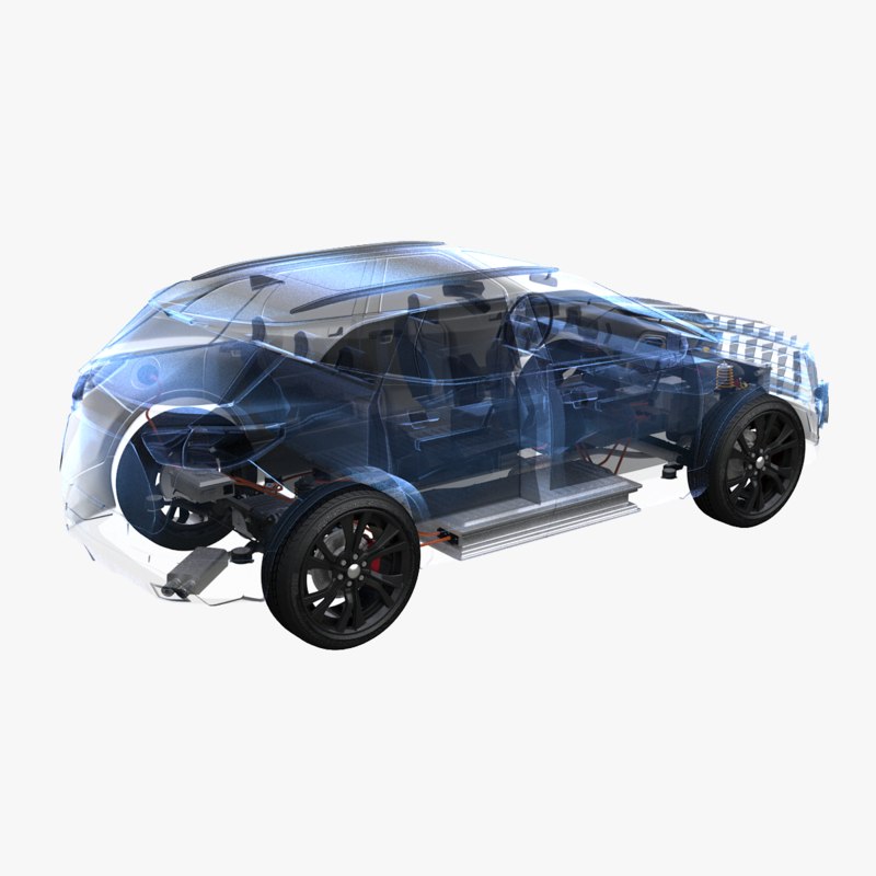 Rwd hybrid chassis 3D model - TurboSquid 1397415