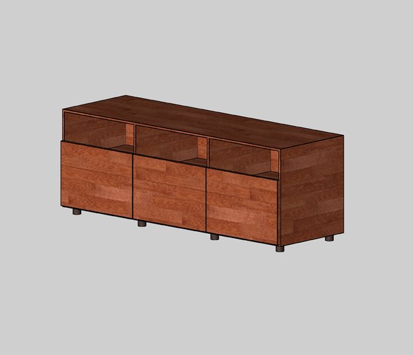 Building Revit Family TV Cabinet furniture