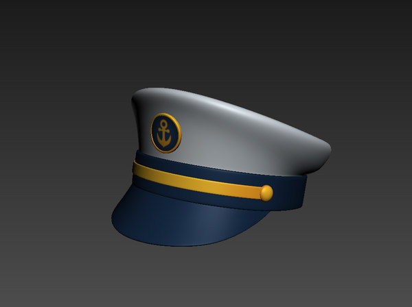 3D navy captain hat model - TurboSquid 1397460