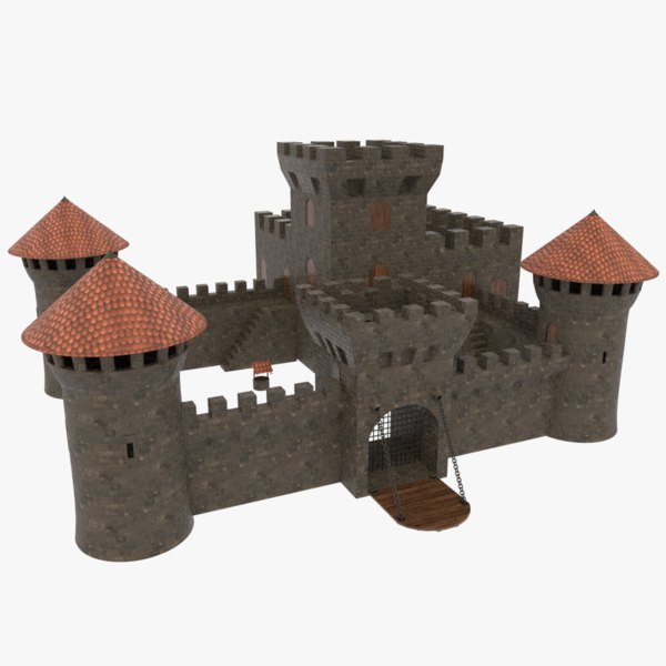 3D castle stone model - TurboSquid 1395001