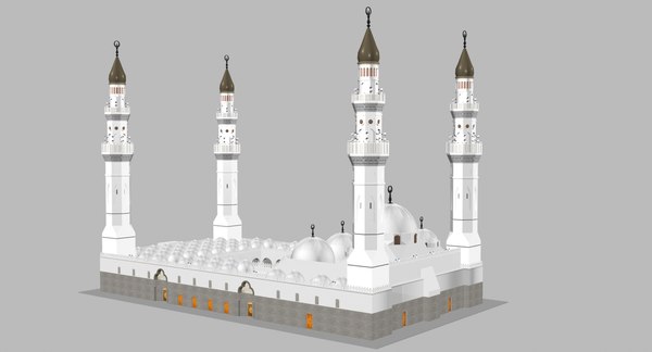 Quba mosque saudi arabia 3D model - TurboSquid 1397686