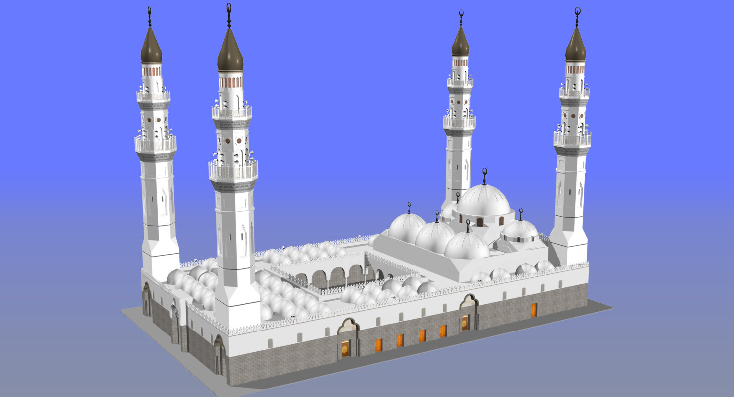 Quba mosque saudi arabia 3D model - TurboSquid 1397686