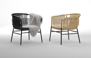 Cane dining chair model - TurboSquid 1399113