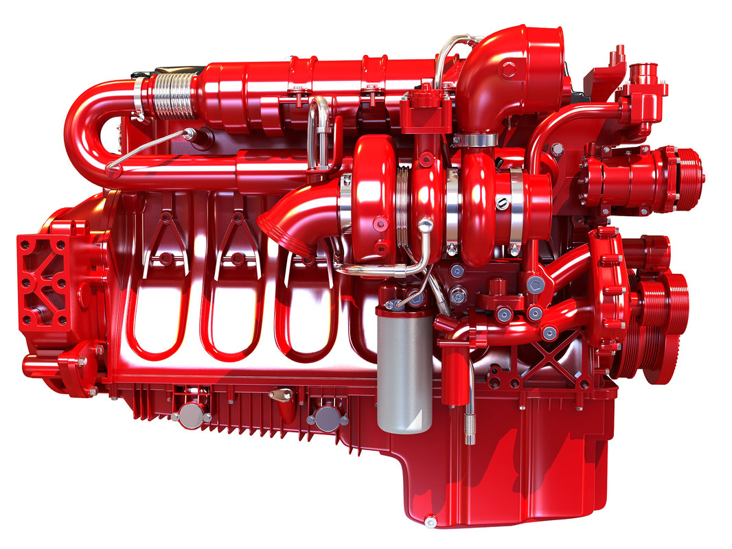 3D heavy-duty truck engine - TurboSquid 1397873