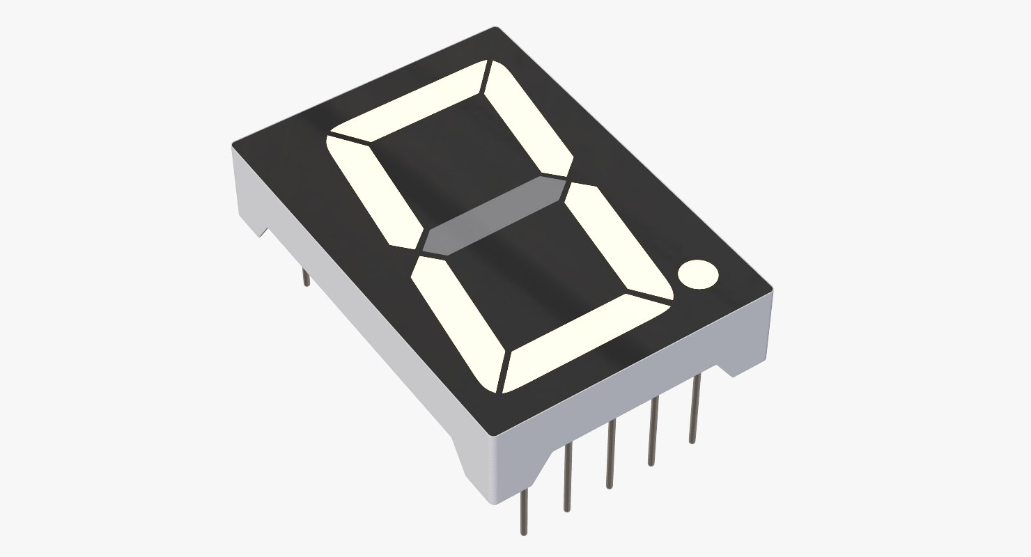 3D segment digit lcd number model - TurboSquid 1397910