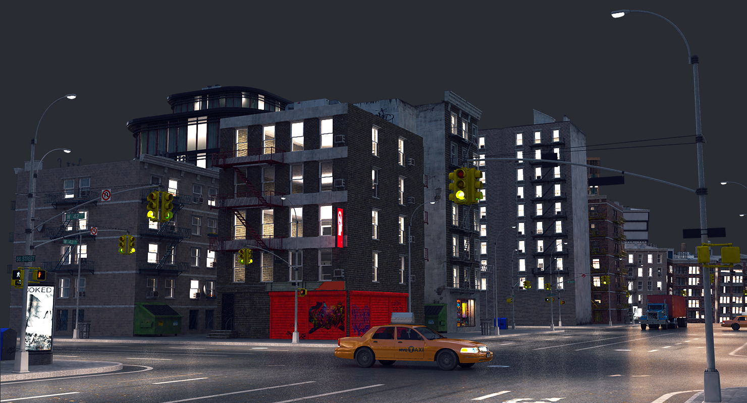 3D night city a1 model - TurboSquid 1398036