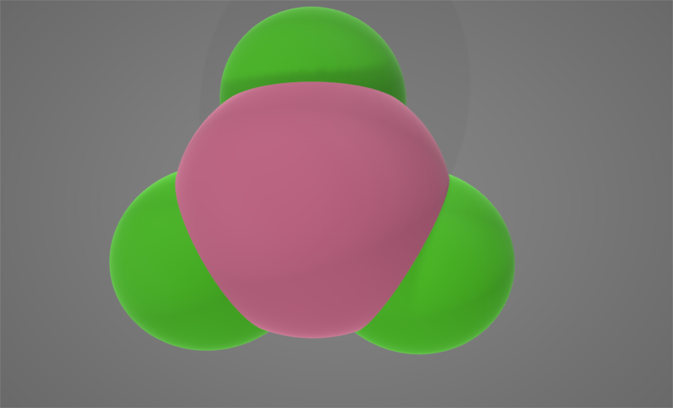 3D model molecule boron triflouride bf3 - TurboSquid 1398171
