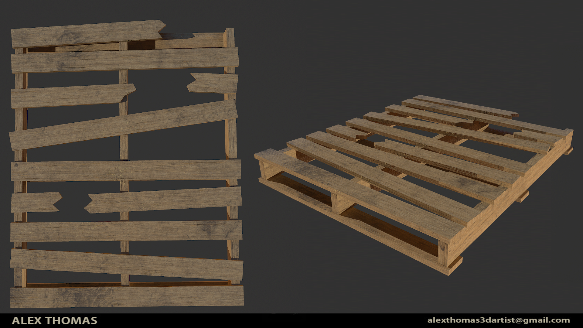 3D wooden pallet - TurboSquid 1398178