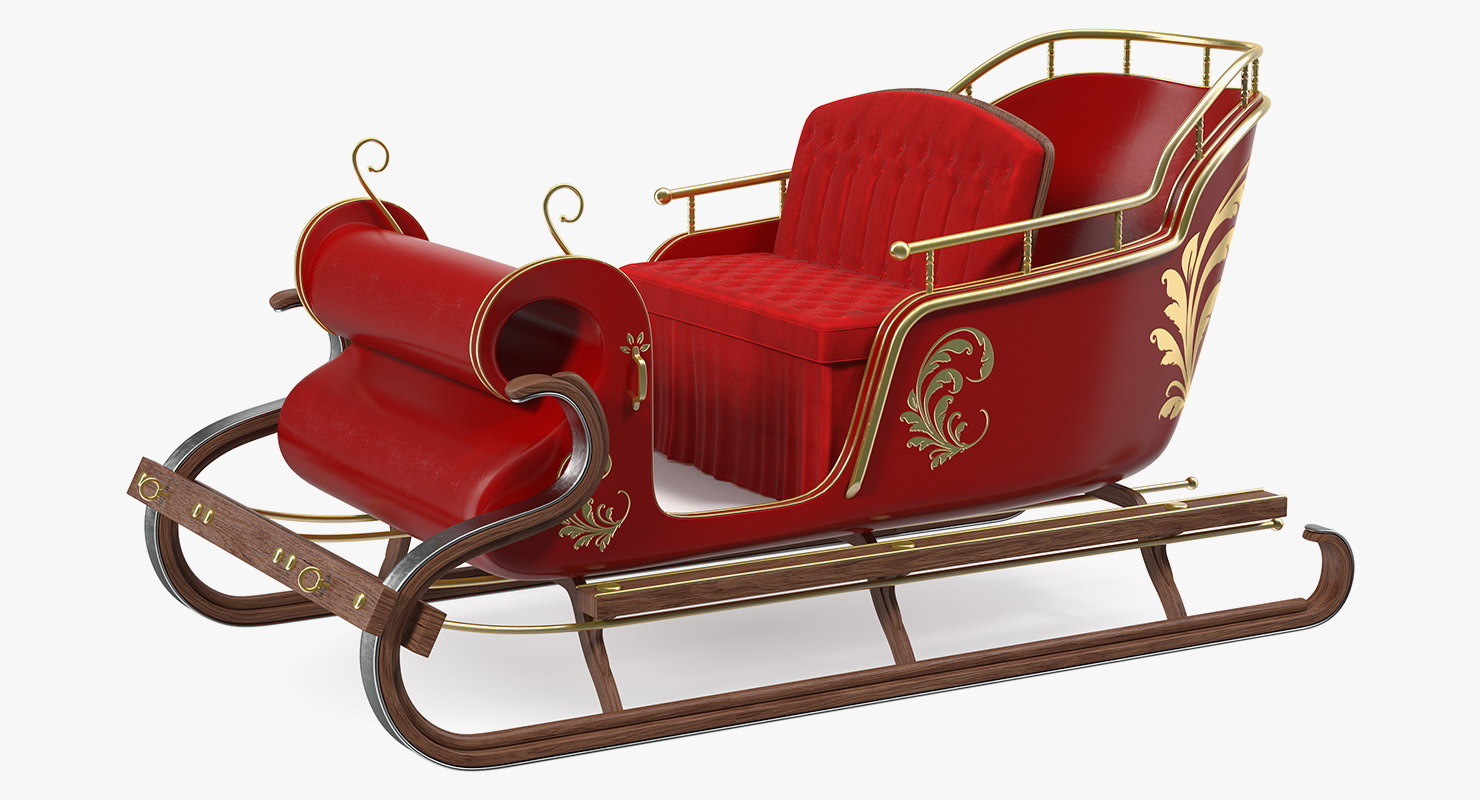 Santa sleigh model - TurboSquid 1398430