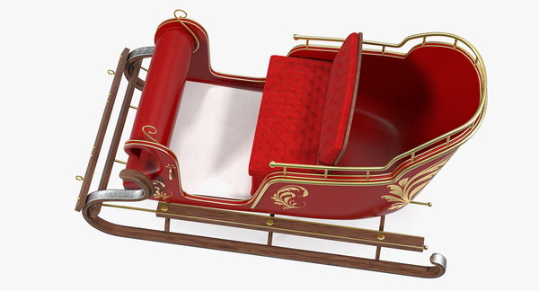 Santa sleigh model - TurboSquid 1398430