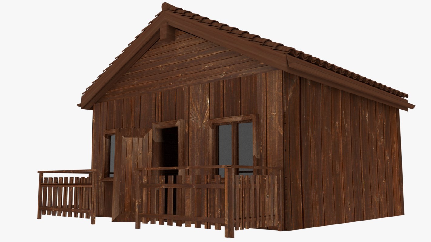 Wood cabin house 3D model - TurboSquid 1398360