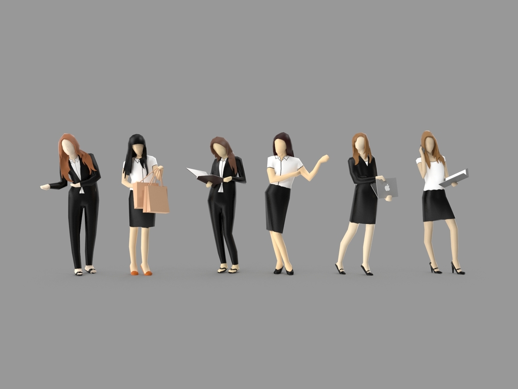 3D business woman model - TurboSquid 1398709