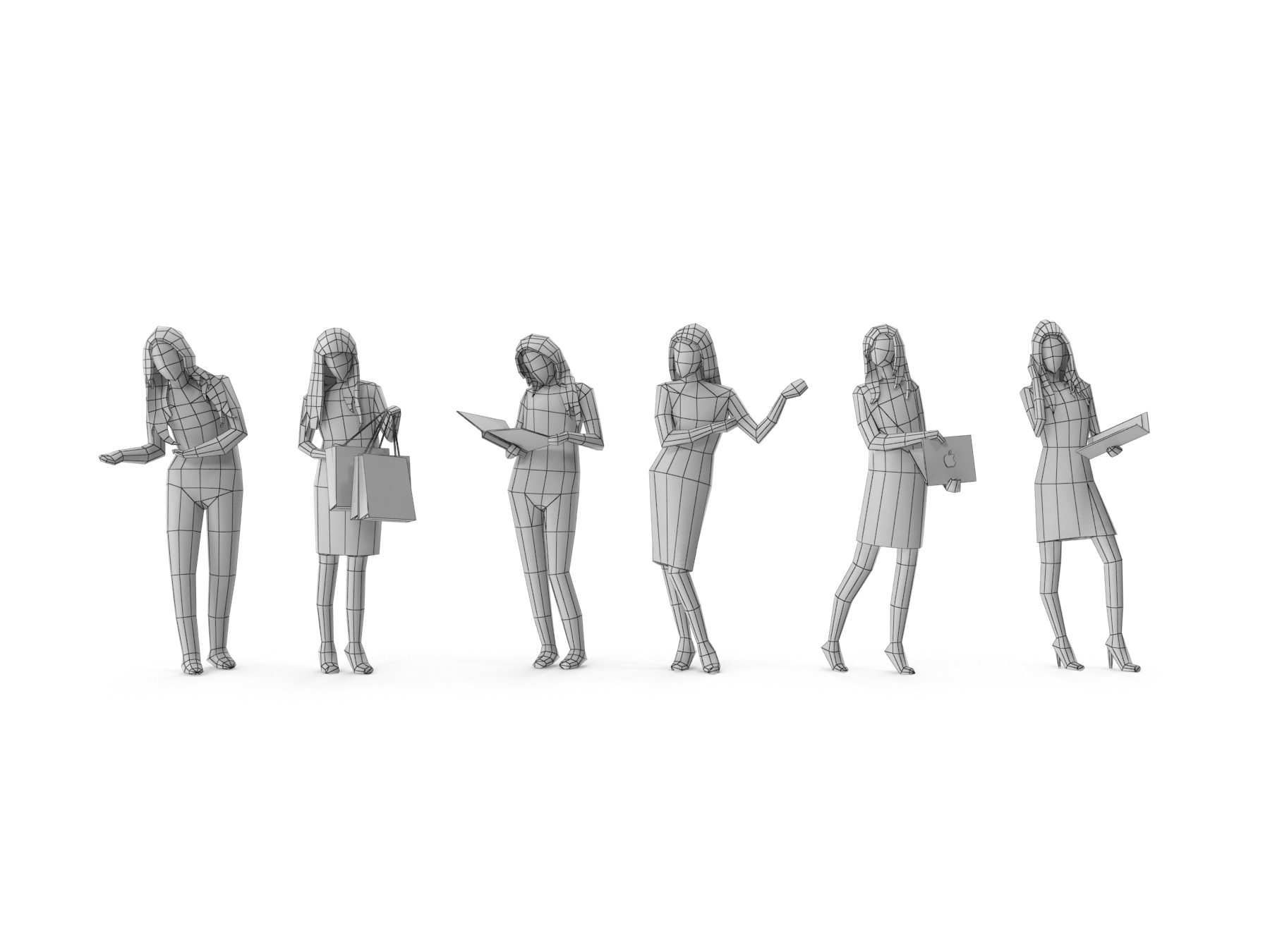 3D business woman model - TurboSquid 1398709