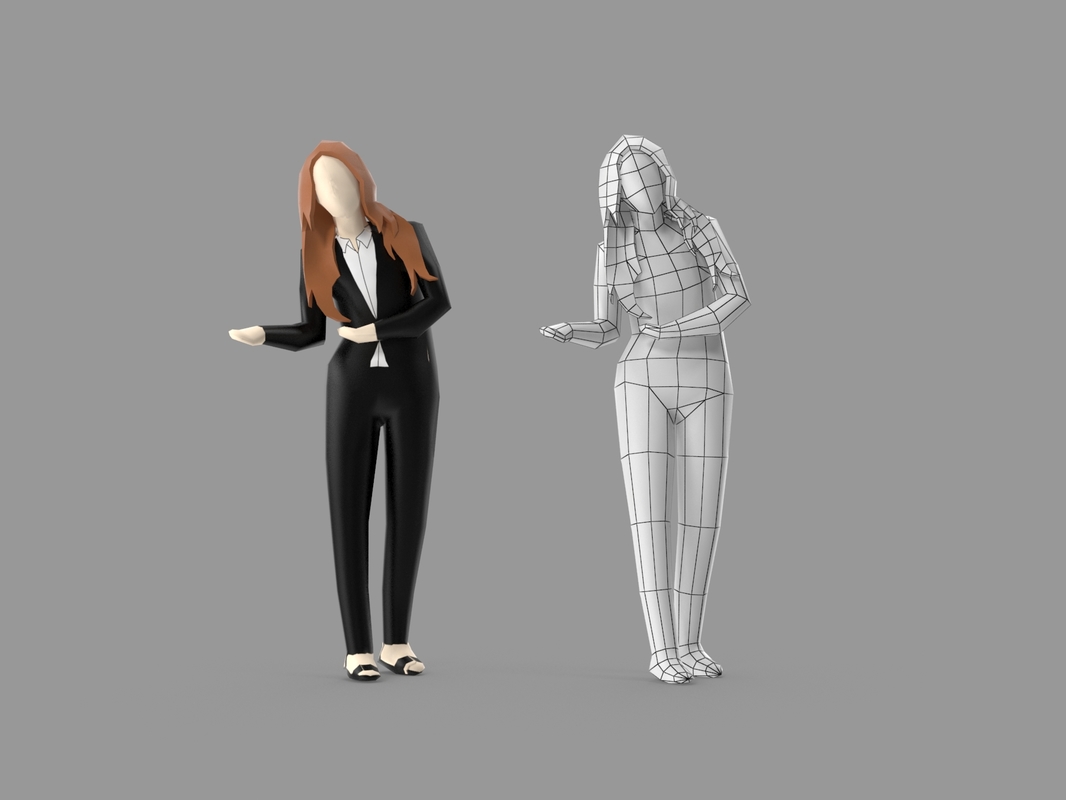 3D business woman model - TurboSquid 1398709
