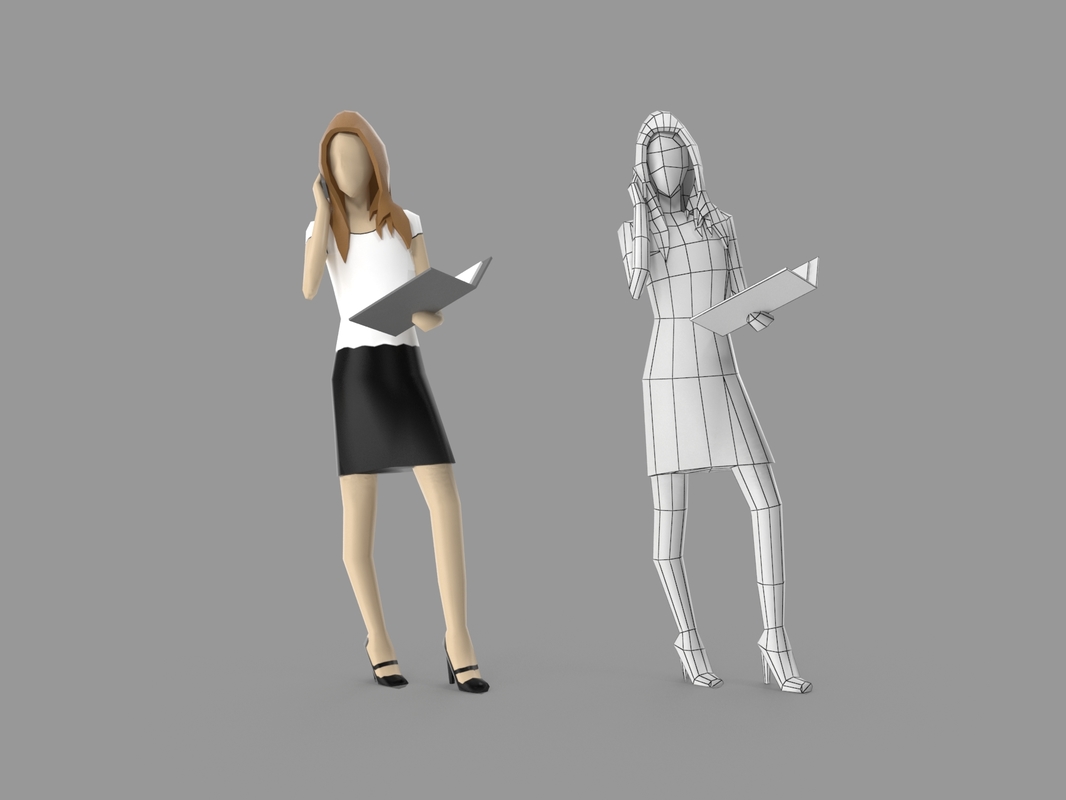 3D business woman model - TurboSquid 1398709