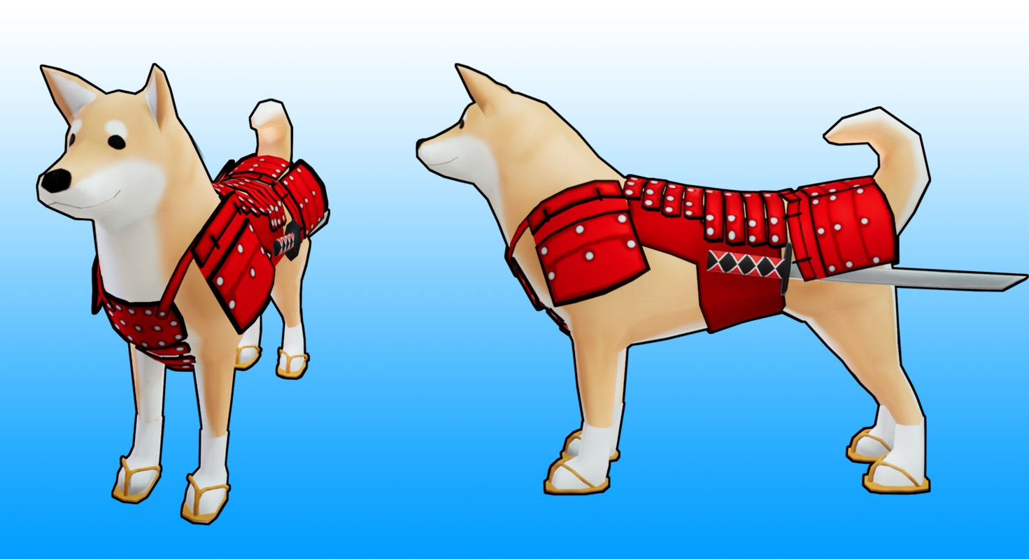 Samurai dogs model - TurboSquid 1398803