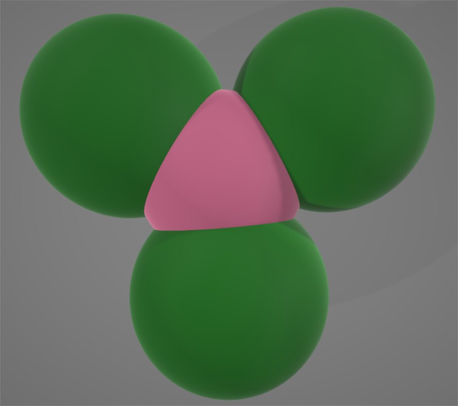 3d Molecule Boron Trichloride Bcl3 Turbosquid 1398817