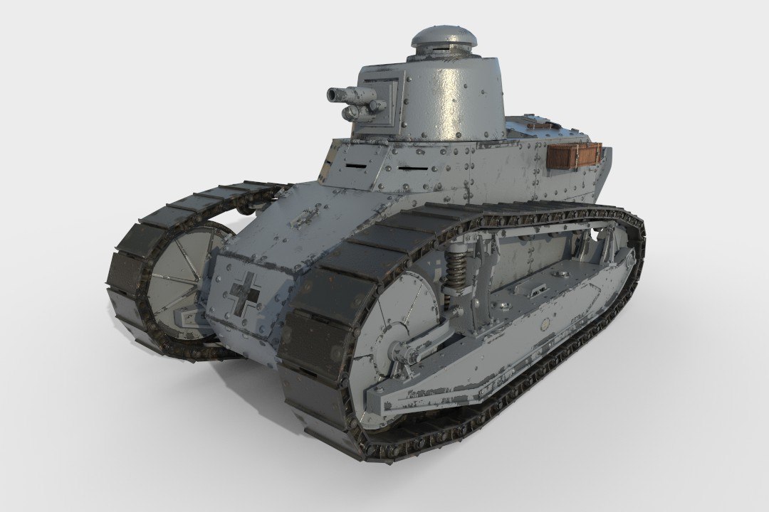 3D model tank renault ft17 - TurboSquid 1398999