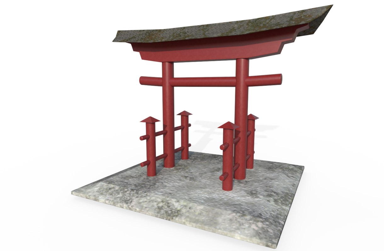 Japanese tori gate 3D model - TurboSquid 1399047
