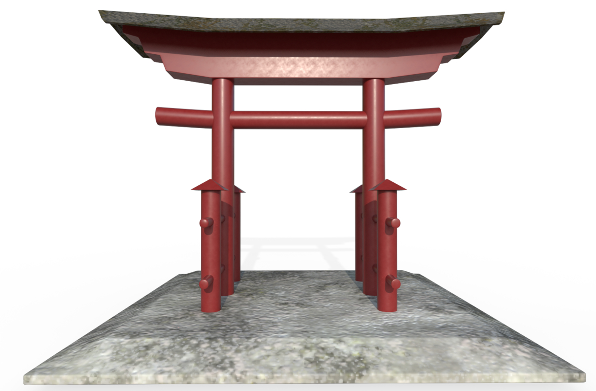 Japanese tori gate 3D model - TurboSquid 1399047