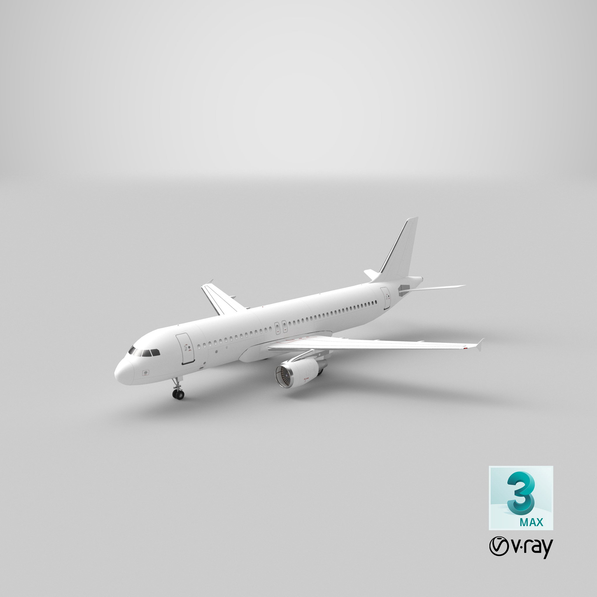 airbus a320 blank 3d 3ds