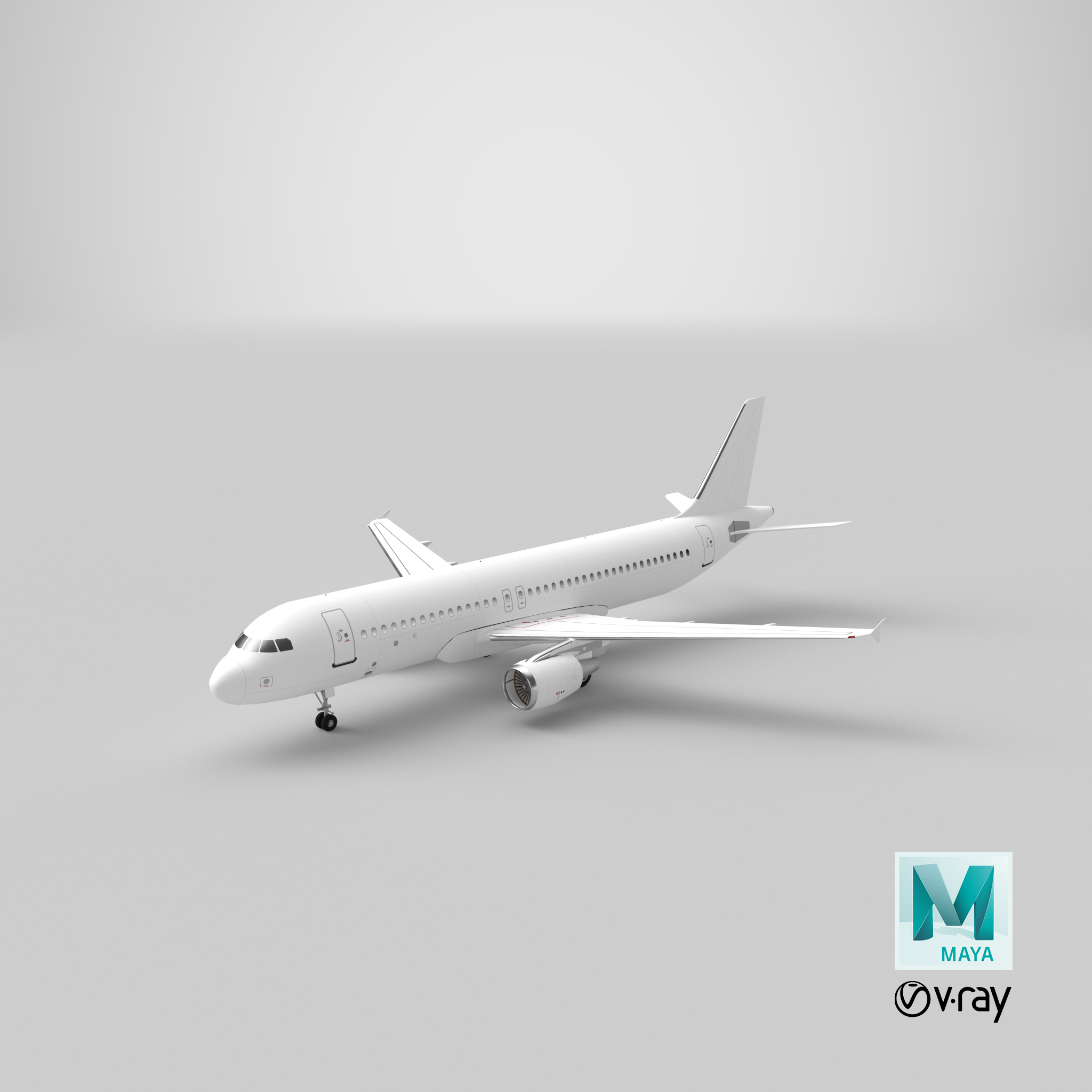 airbus a320 blank 3d 3ds