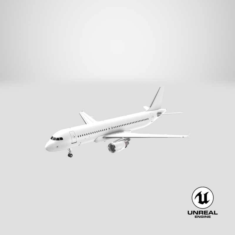 airbus a320 blank 3d 3ds