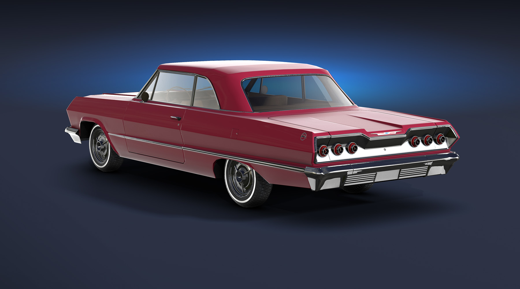 Retro chevrolet impala 1963 3D model - TurboSquid 1399134