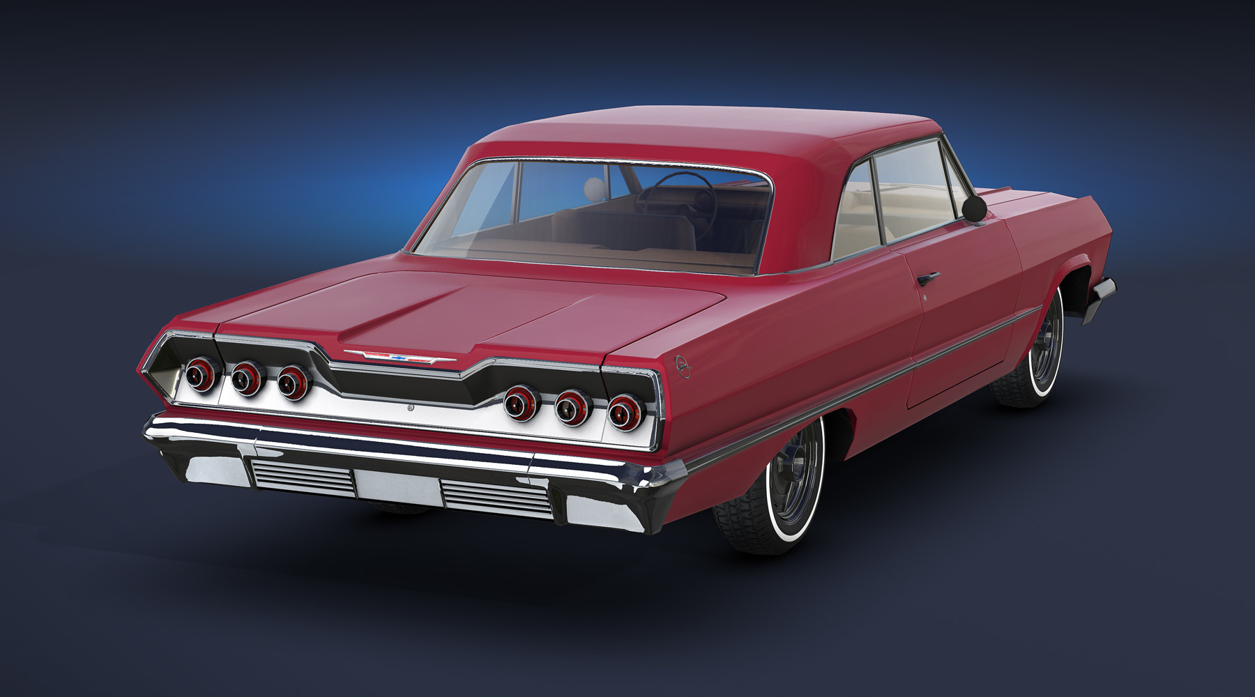 Retro chevrolet impala 1963 3D model - TurboSquid 1399134