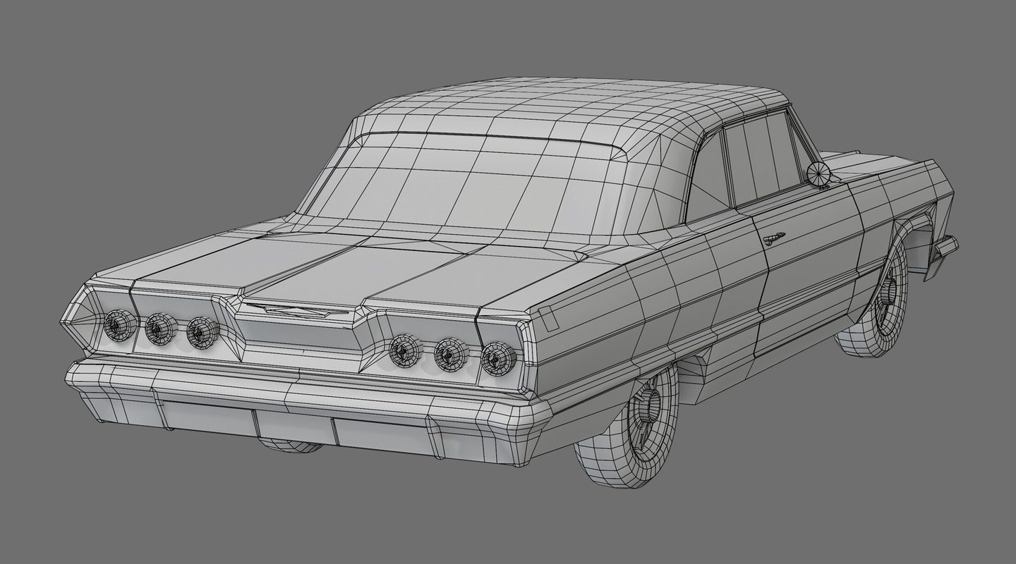 Retro chevrolet impala 1963 3D model - TurboSquid 1399134
