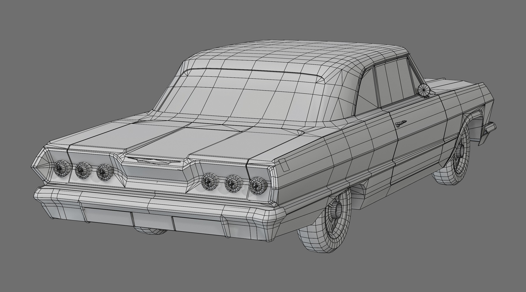 Retro chevrolet impala 1963 3D model - TurboSquid 1399134