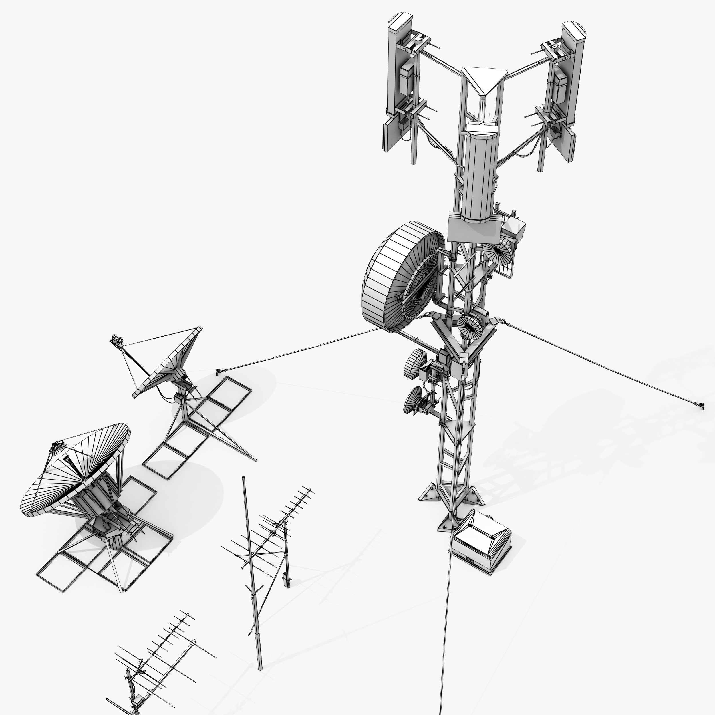 Antennas modular towers 3D model - TurboSquid 1399300