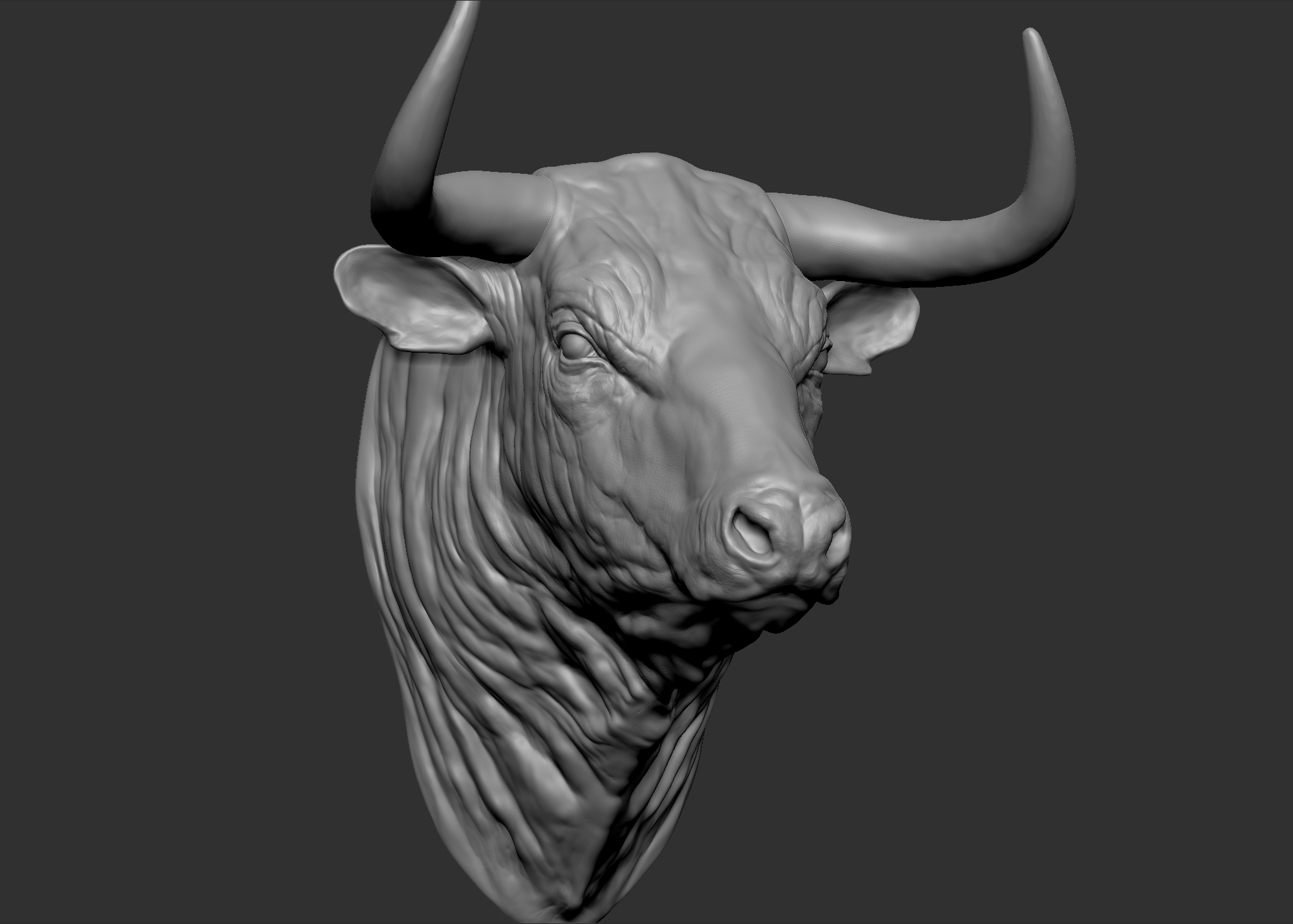 Bull head realistic 3D model - TurboSquid 1399392