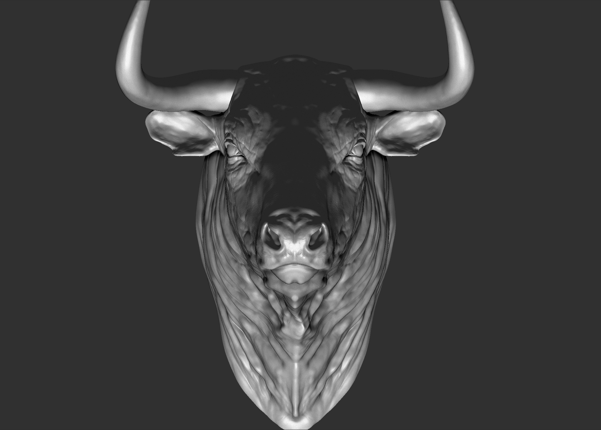 Bull head realistic 3D model - TurboSquid 1399392