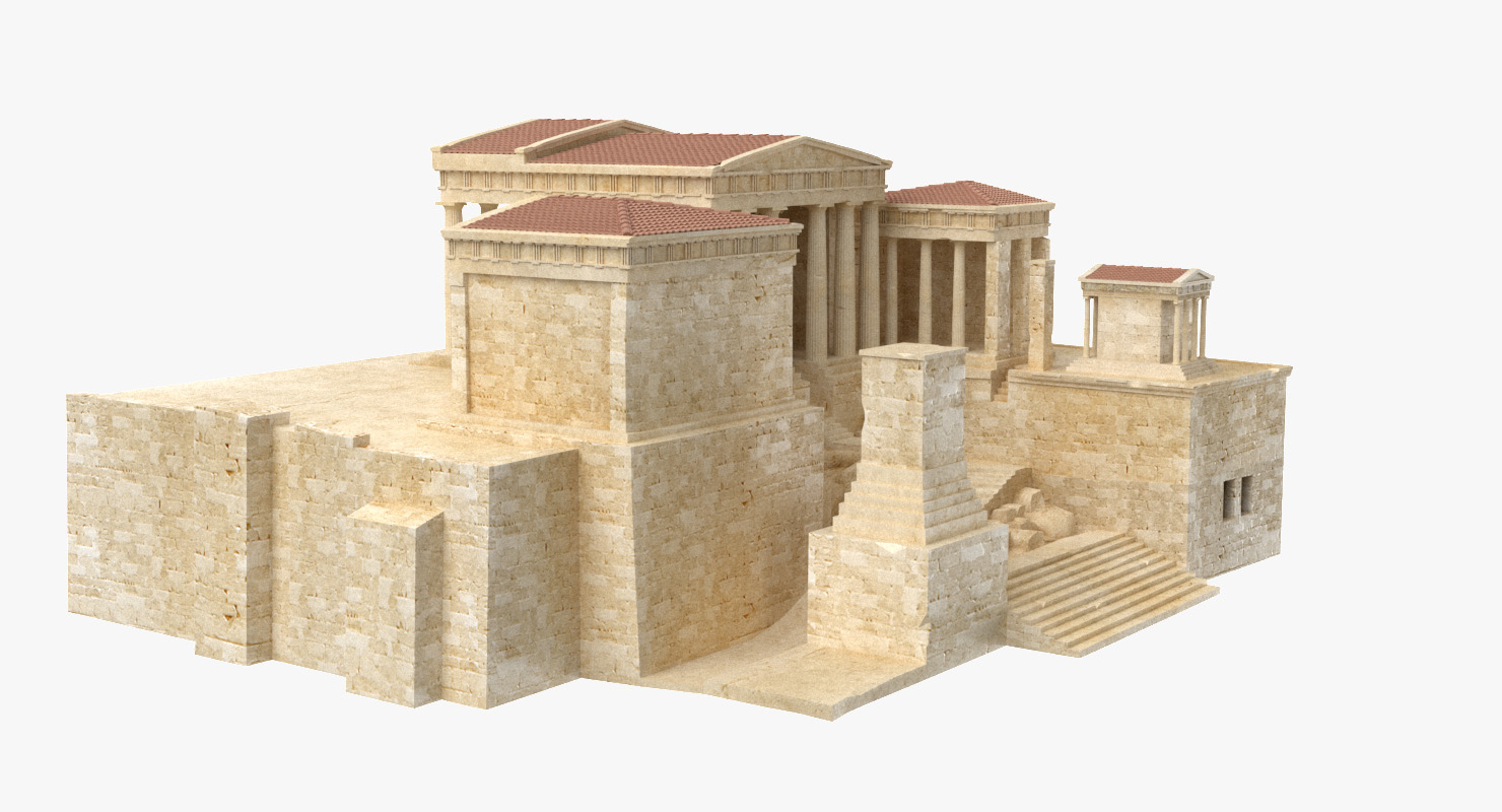 3D propylaea gateway acropolis - TurboSquid 1399408